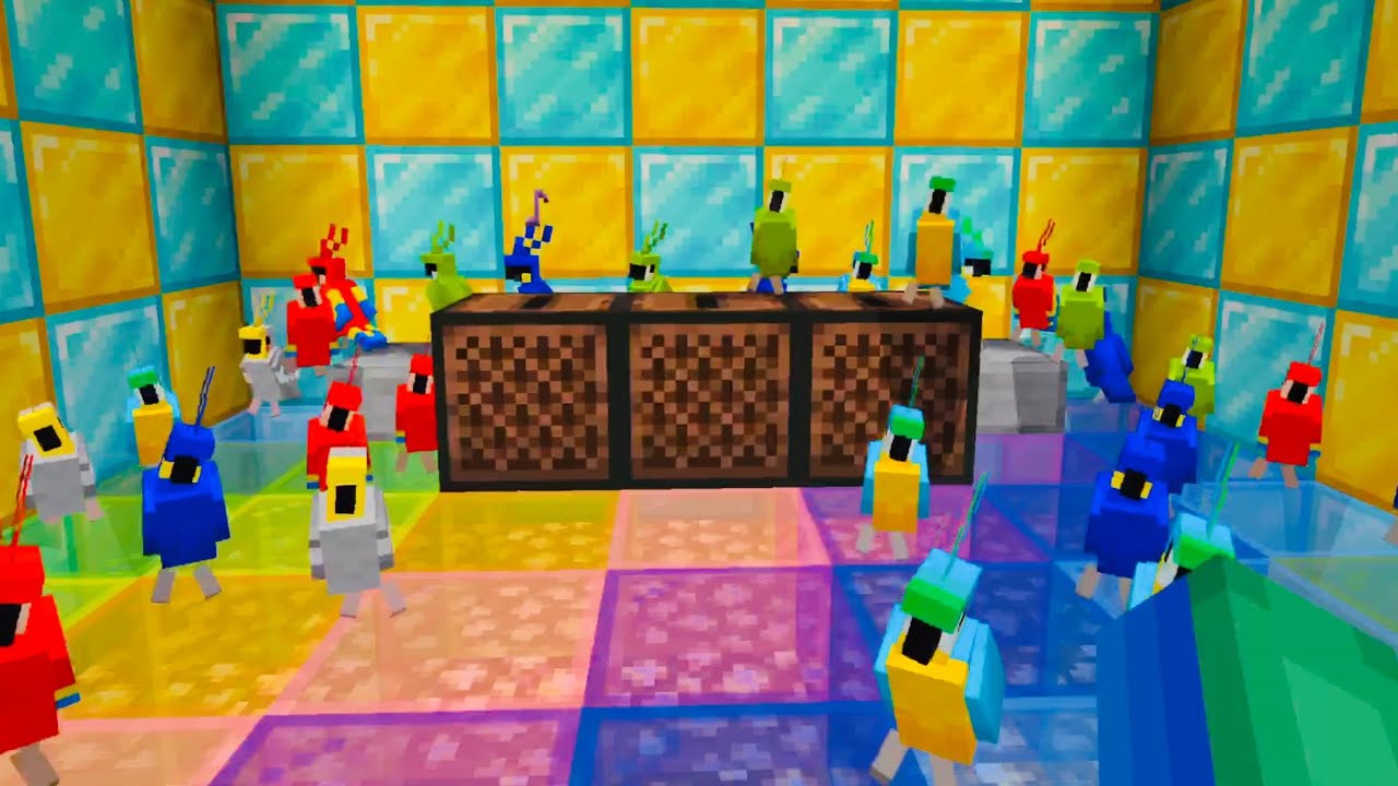 Minecraft dancing parrots meme - YouTube
