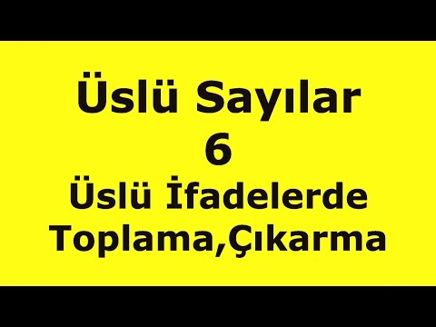 Üslü Sayılar 6  konu anlatım İnan Avşar