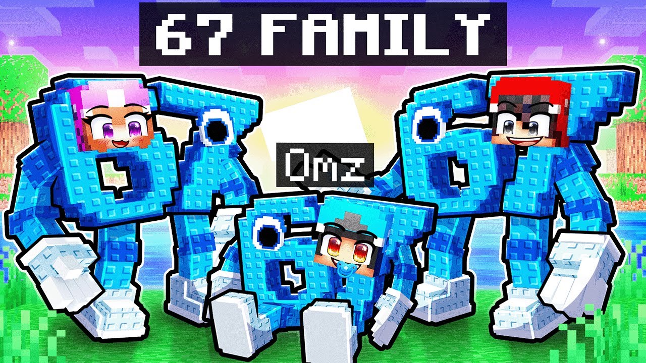 Adopted by Secret 67 Brainrot Family in Minecraft! - YouTube