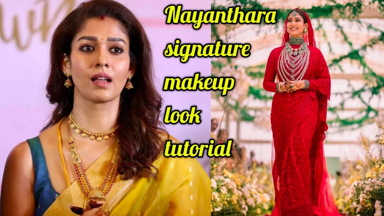 Nayanthara signature makeup look tutorial in tamil | Recreating ...