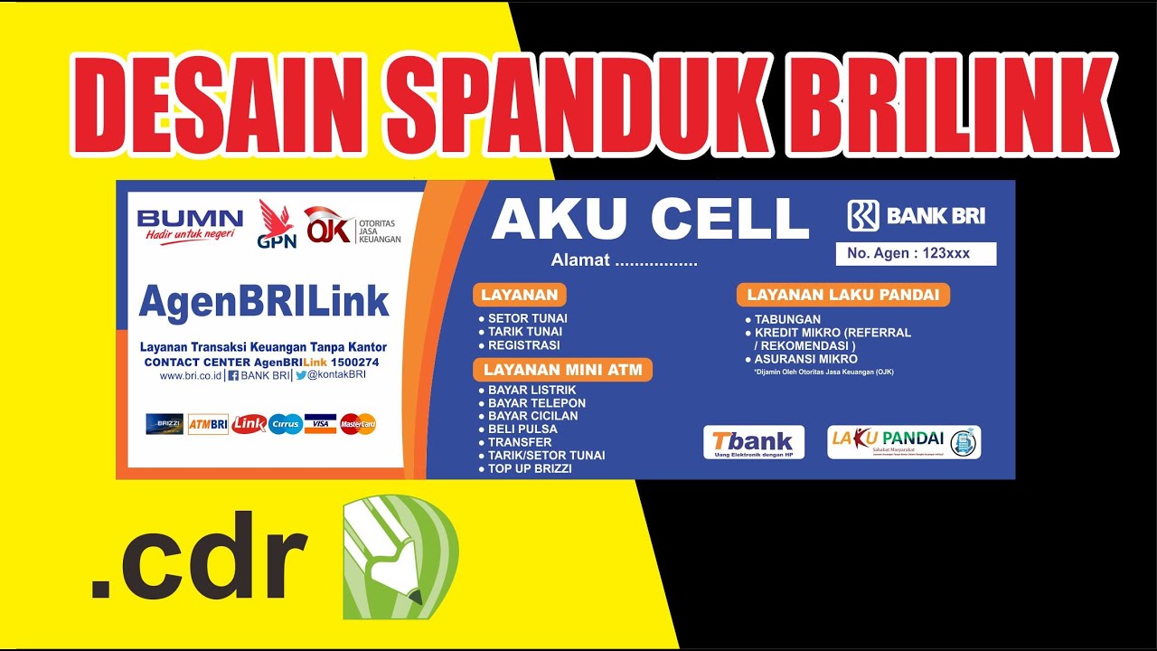 spanduk Agen BRI Link cdr - YouTube