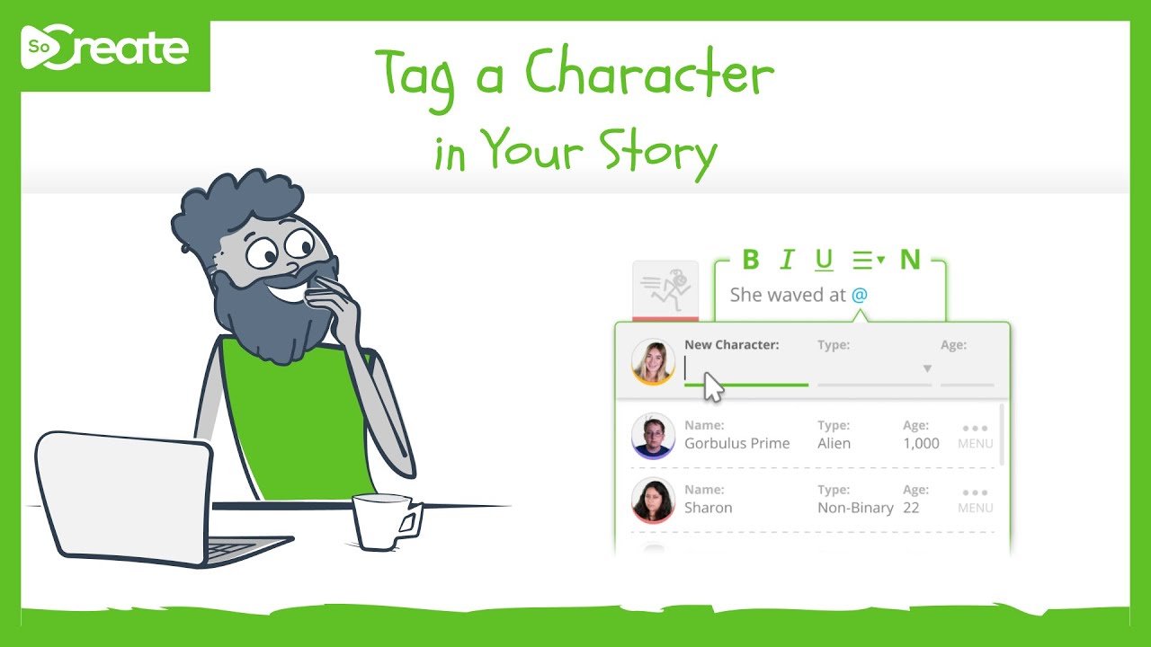 Tag a Character in Your Story - Desktop - YouTube