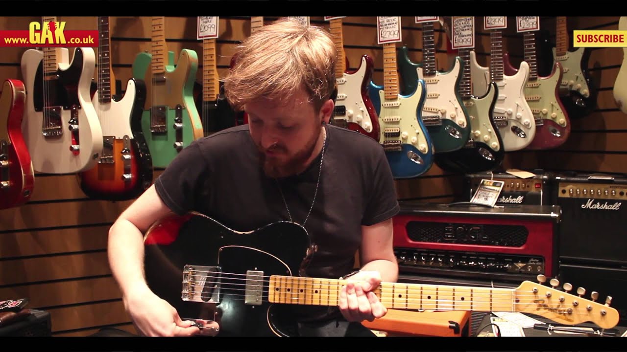 Fender - Custom Shop 52 Fat Telecaster Relic (Black over Candy Apple ...
