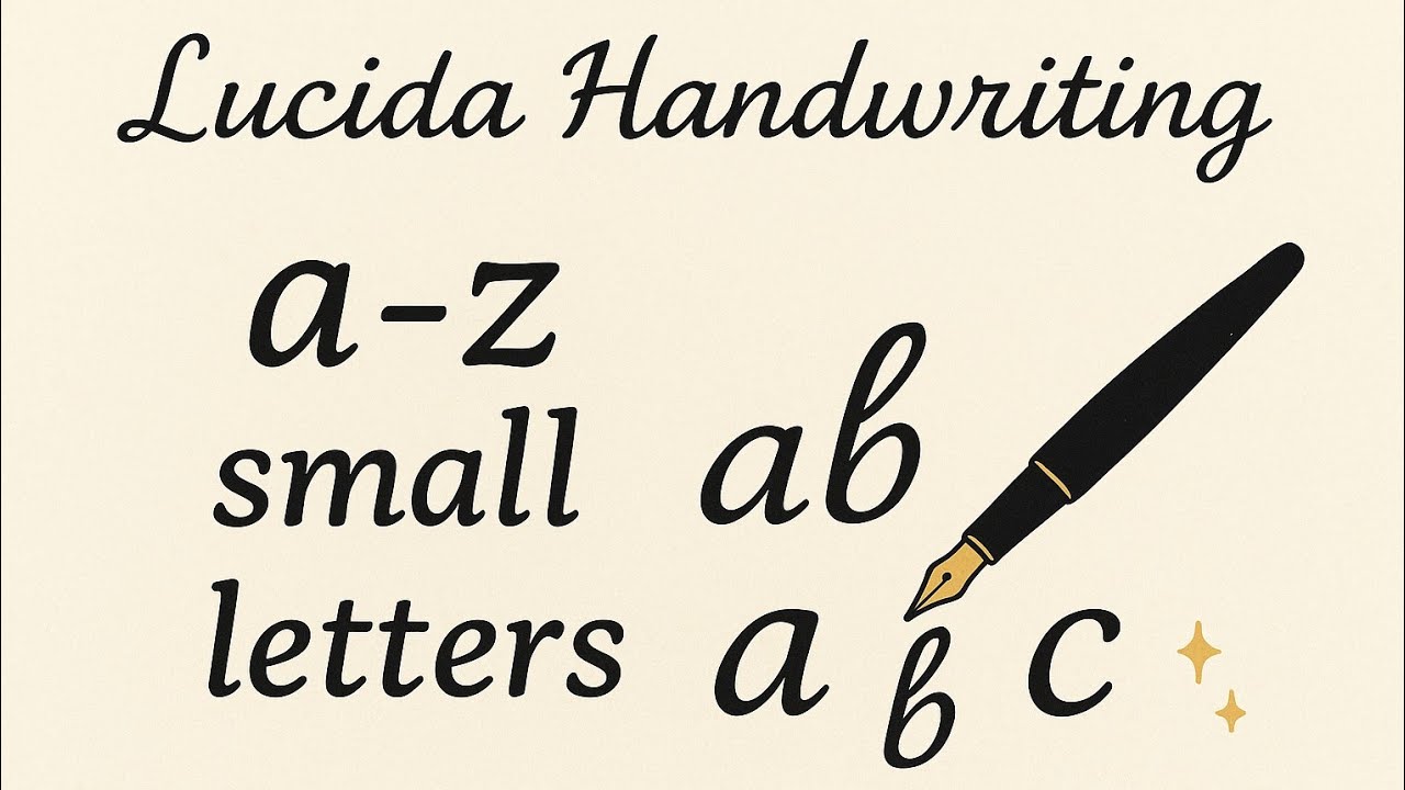 Lucida Handwriting Calligraphy | A to Z Small Letters ️|Step by Step ...