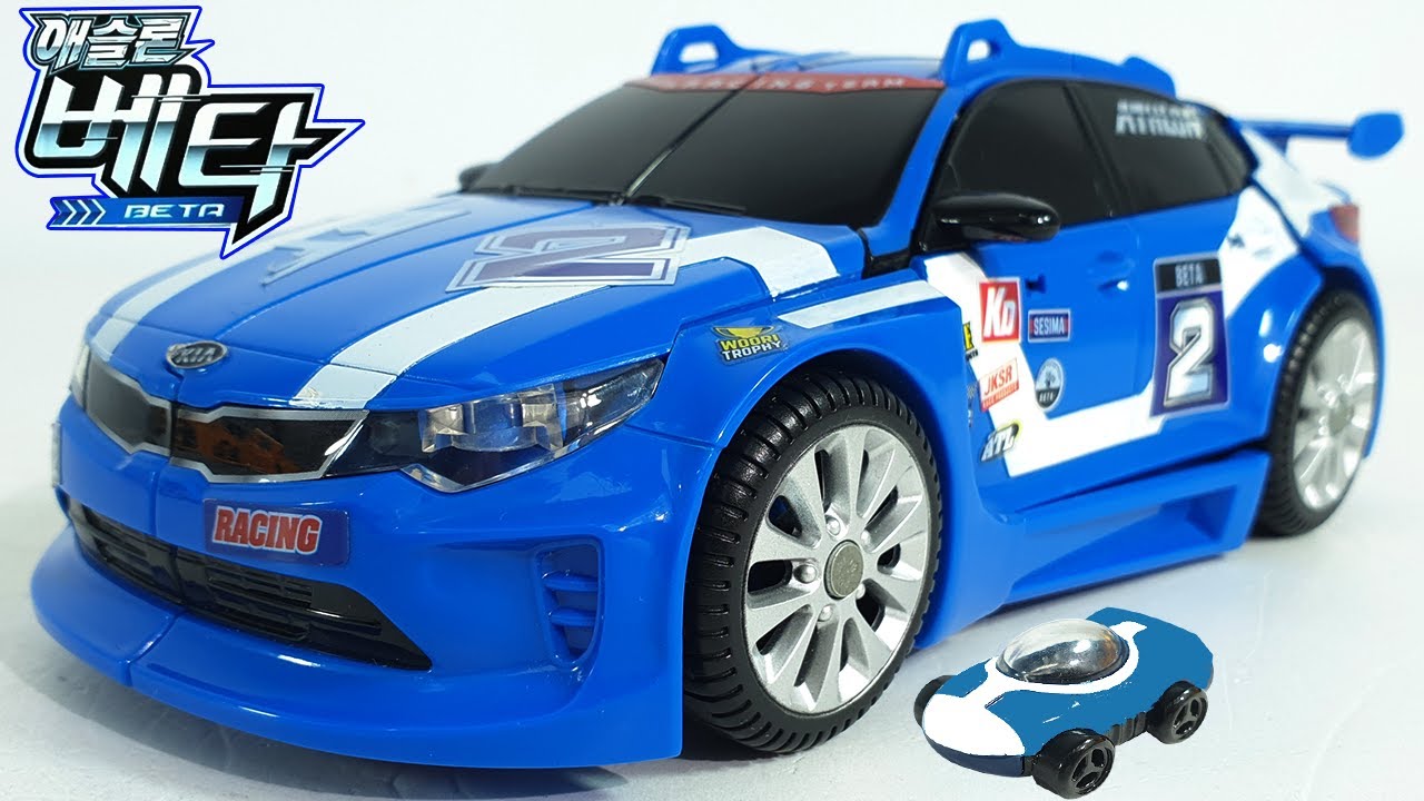 또봇 애슬론 베타 기아 K5 자동차 변신 로봇.레이스.마인드코어 장착! Tobot Athlon Beta Kia K5 Car ...