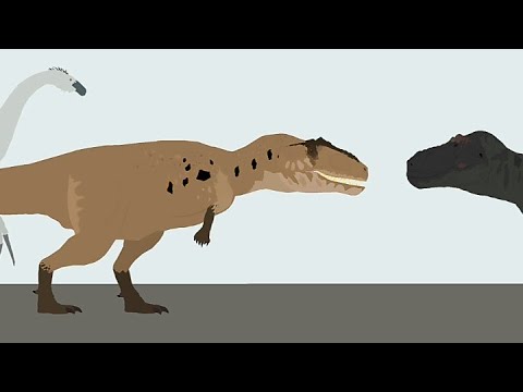 T Rex, Giganotosaurus & Therizinosaurus Pivot Animation - YouTube