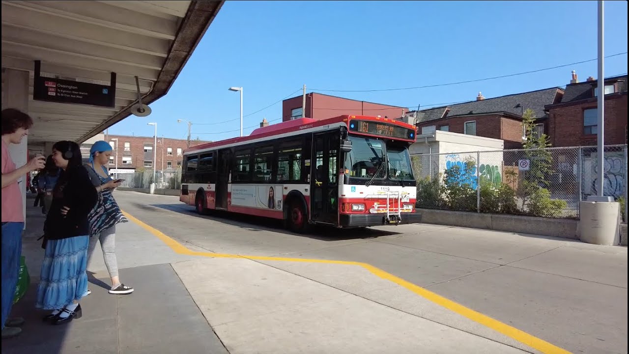 TTC 161 Rogers Rd Bus Ride #1119 from Ossington Stn to Jane St ...