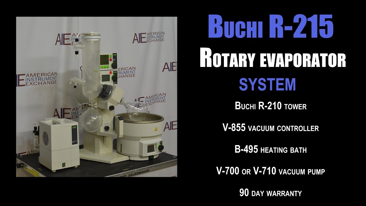 Buchi R-215 rotary evaporator system (2080N EVAP) - YouTube