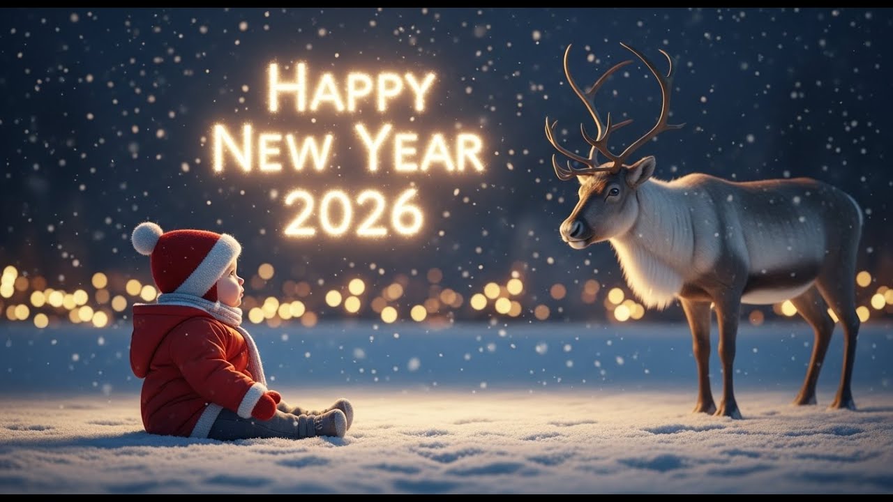 Relaxing New Year Music 2026 🎆 A Magical Snowy Night to Welcome a ...