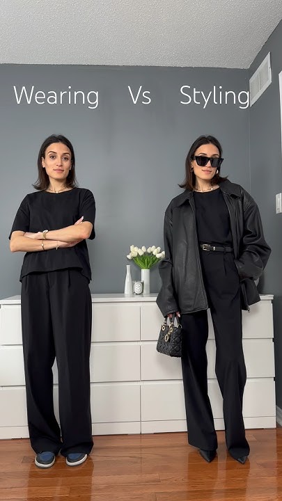 Wearing vs Styling😮 which one is your favourite? #outfittips # ...