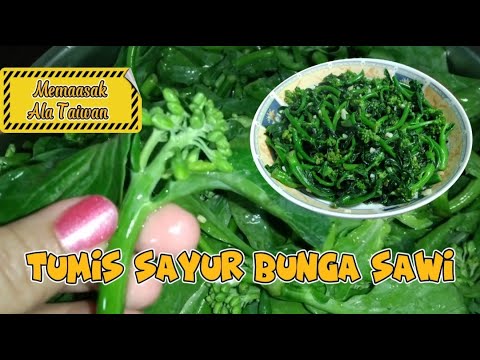 Tumis sayur bunga sawi ala Taiwan ‼️ ternyata enak juga di masak ...