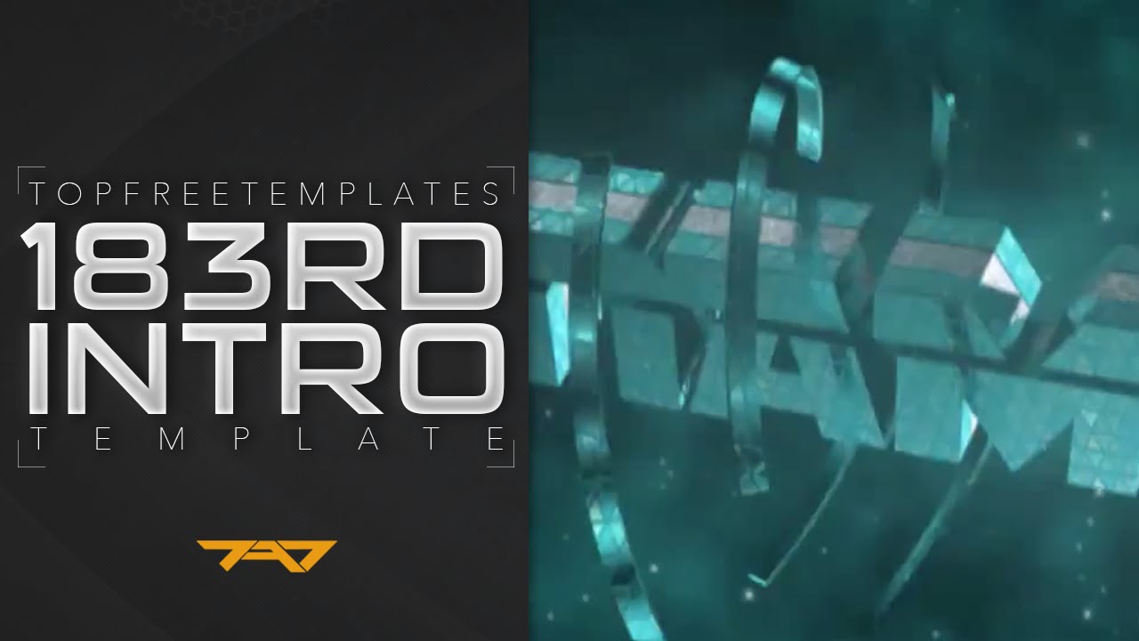 FREE Intro Template: Blue Diamond Text #183 + Tutorial - YouTube