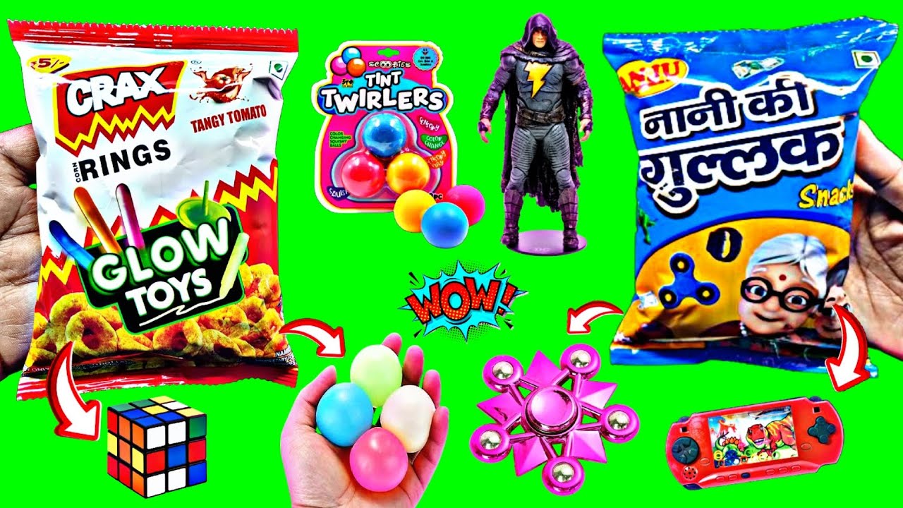 Crax Rings Now With Glow Toys Vs Nani Ki Gullak Snacks With Free Gift ...