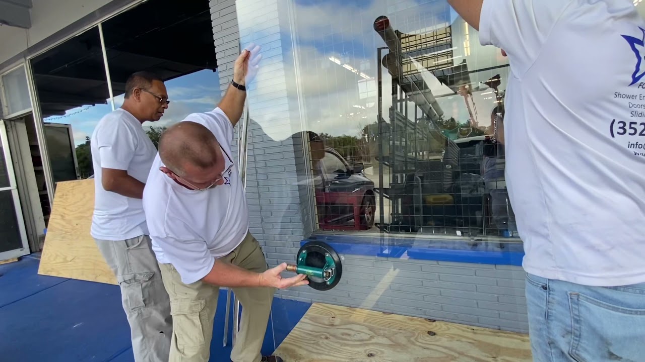 Storefront glass Installation #How to install storefront Tempered glass ...