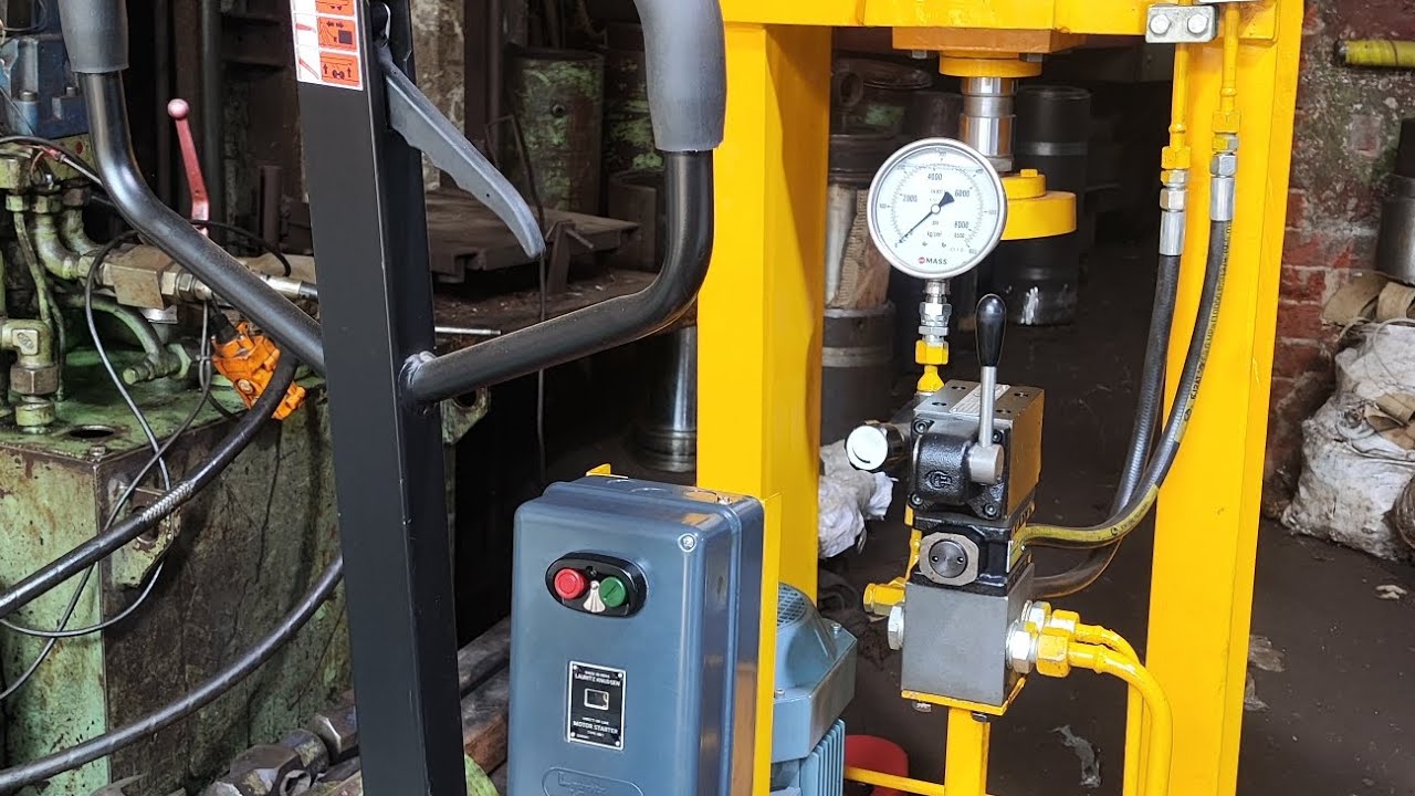hydraulic machine load test - YouTube