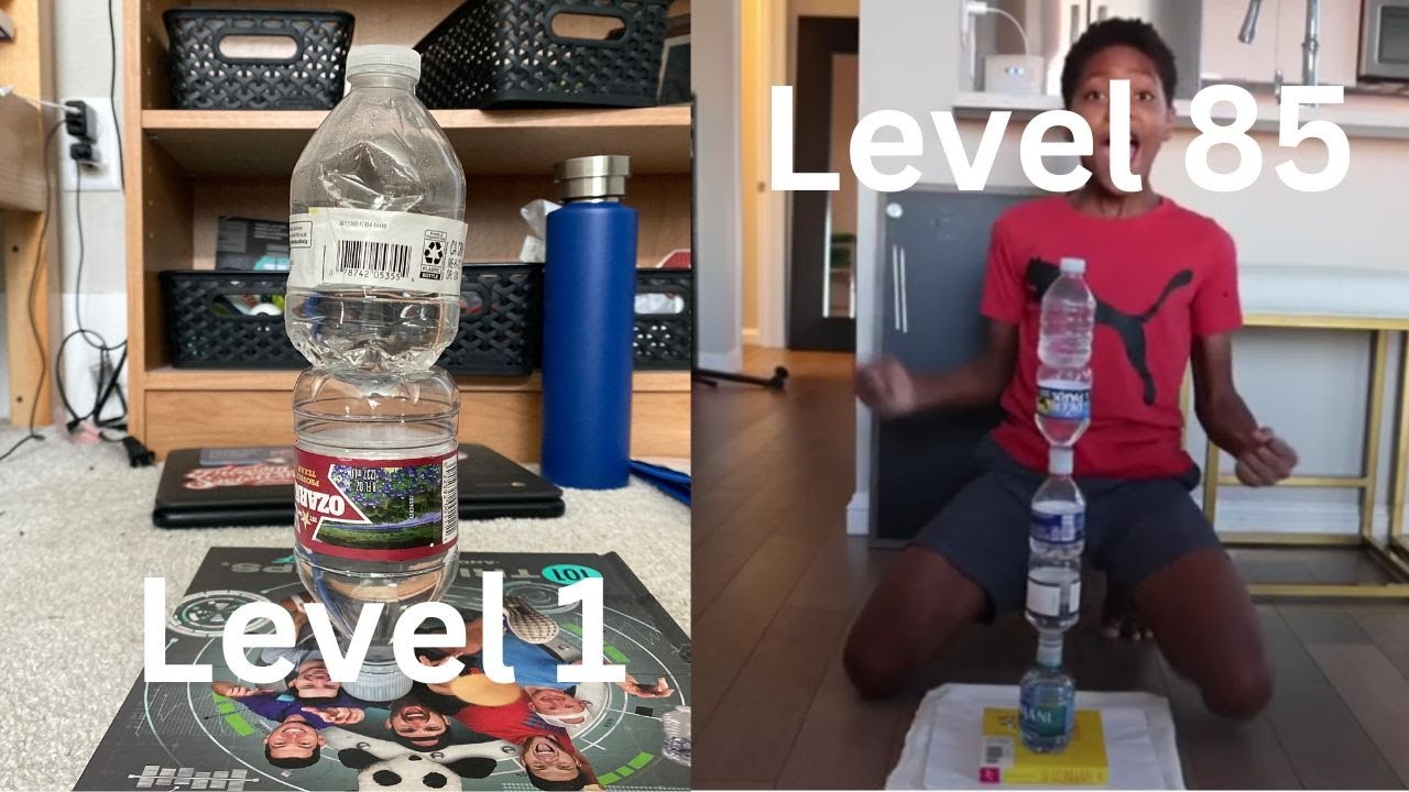 The BEST Bottle Flips From Level 1-100 - YouTube