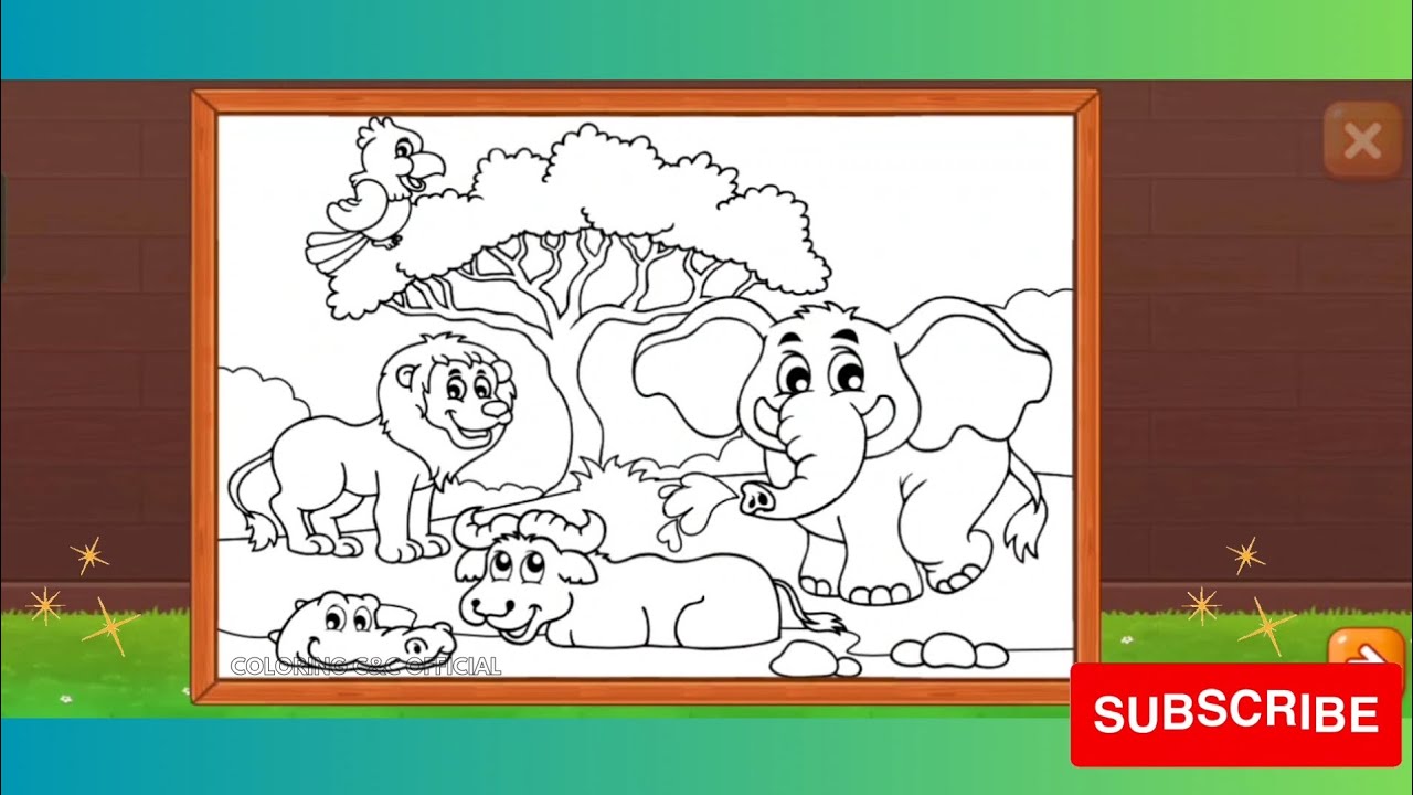 Mewarnai Satwa Liar dan Padang Rumput #coloring #kids #coloringbook # ...