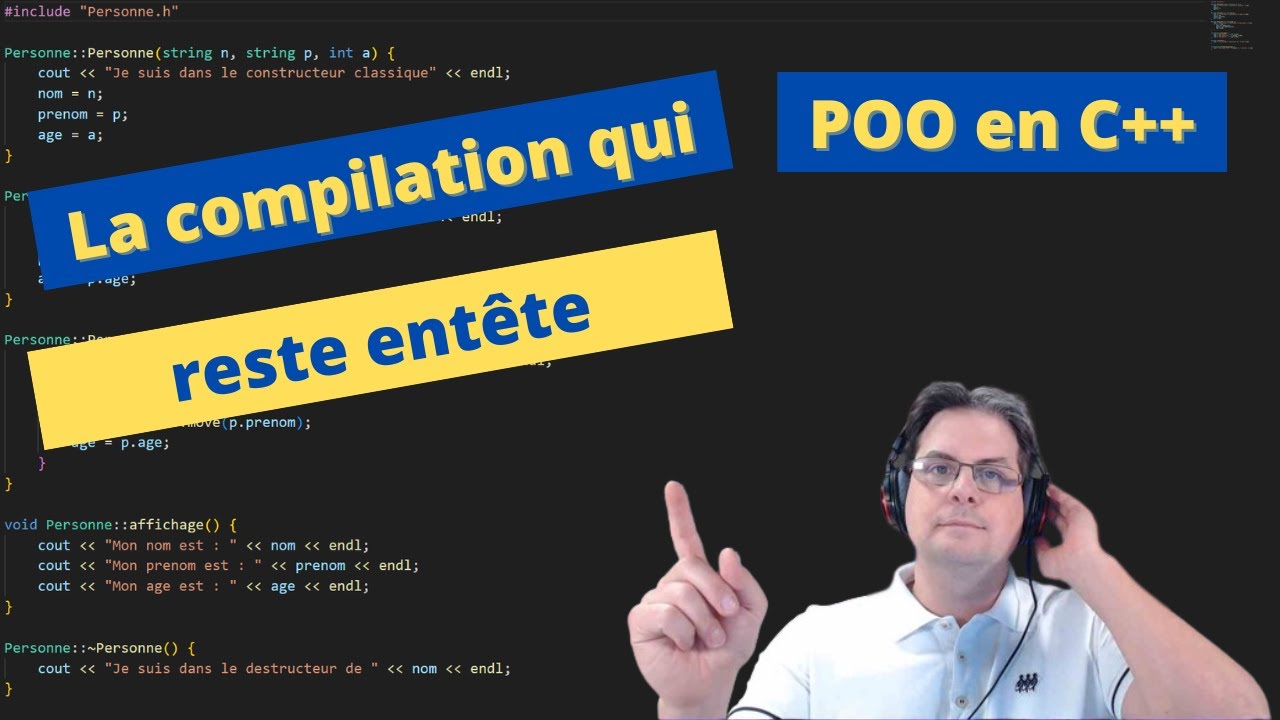 Programmation C++ : POO - Compilation séparée - YouTube