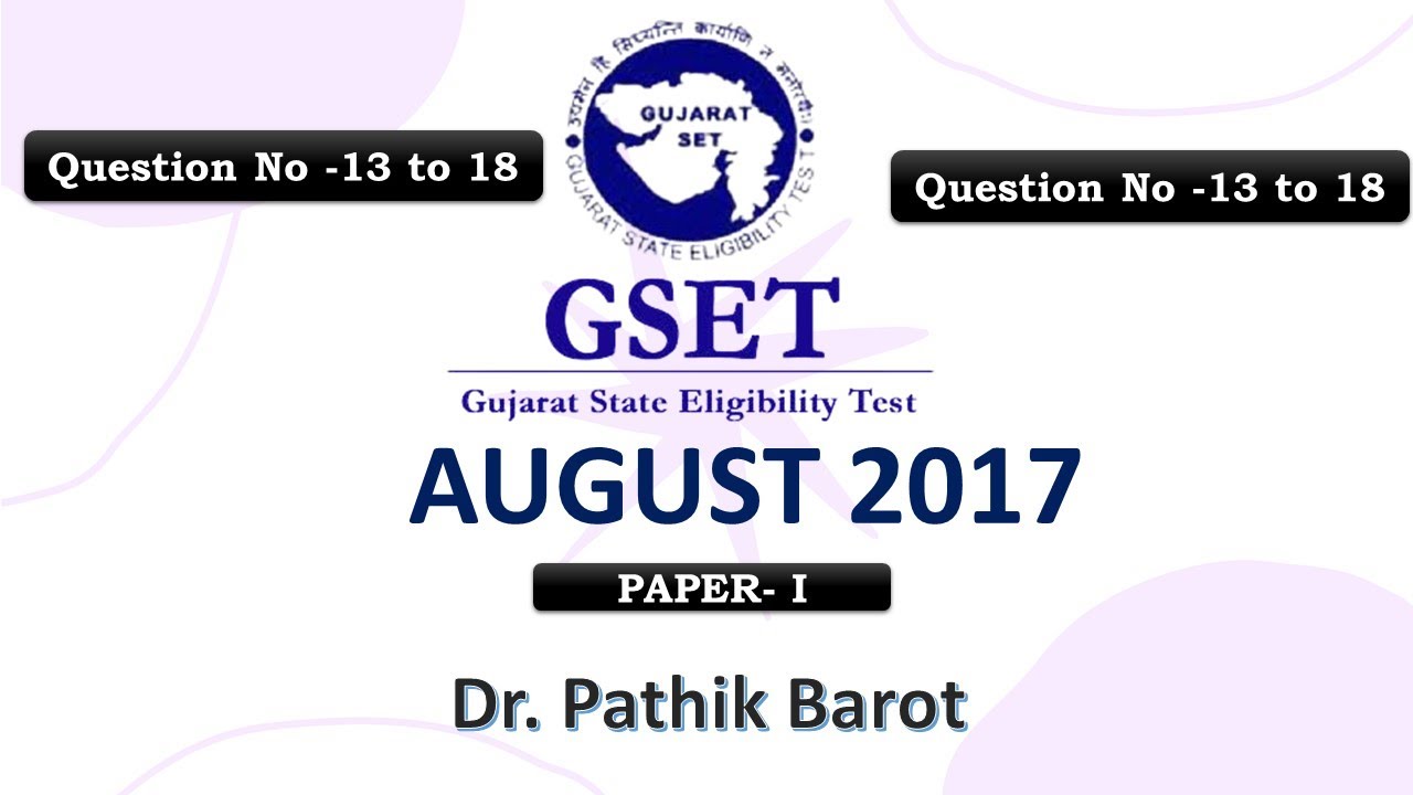 QUESTION NO-13 TO 18| GEST PAPER SOLUTION | 2017 | AUGUST | GENERAL ...