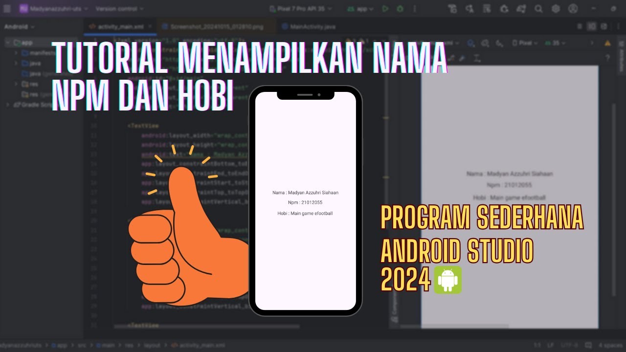 Tutorial Menampilkan Teks Di Android Studio 2024 - YouTube