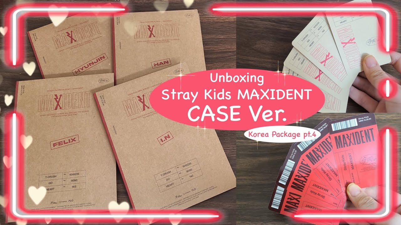 [STAY VLOG #21] Unboxing Stray Kids Maxident CASE Versions ...