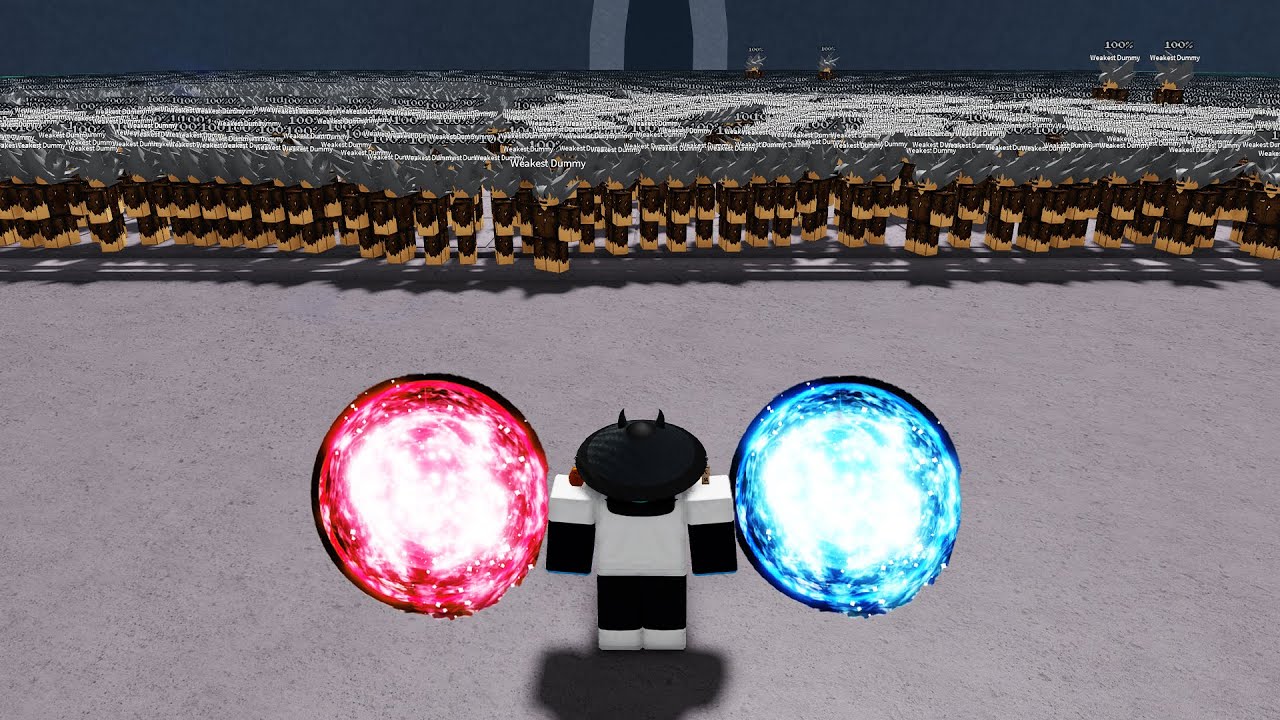 Hollow Purple Vs 1,000,000 Dummies in The Strongest Battlegrounds - YouTube