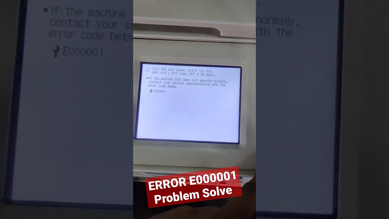 ERROR E000001 Problem Solve #ekantdangi #hardware #painter - YouTube