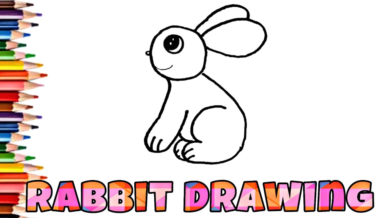 How to Draw a Rabbit 🐇 | Easy Drawing For kids - YouTube