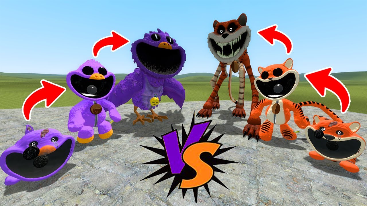 EVOLUTION OF NEW FORGOTTEN TIGER SMILING CRITTERS VS EVOLUTION PIGEON ...