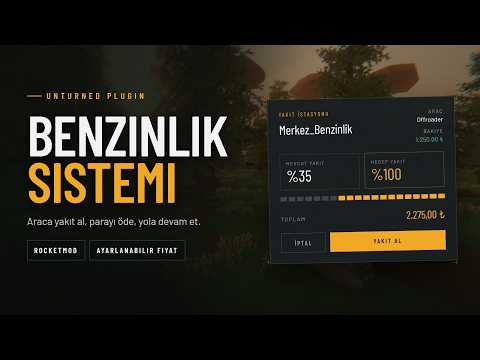 Unturned Benzinlik Plugin'i | Nakit/Kart Ödeme, Para Üstü, Açık/Koyu Tema | XNPBenzinİstasyonu