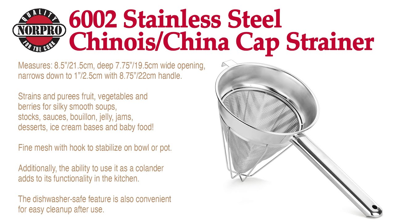 6002 Stainless Steel Chinois / China Cap Strainer - YouTube