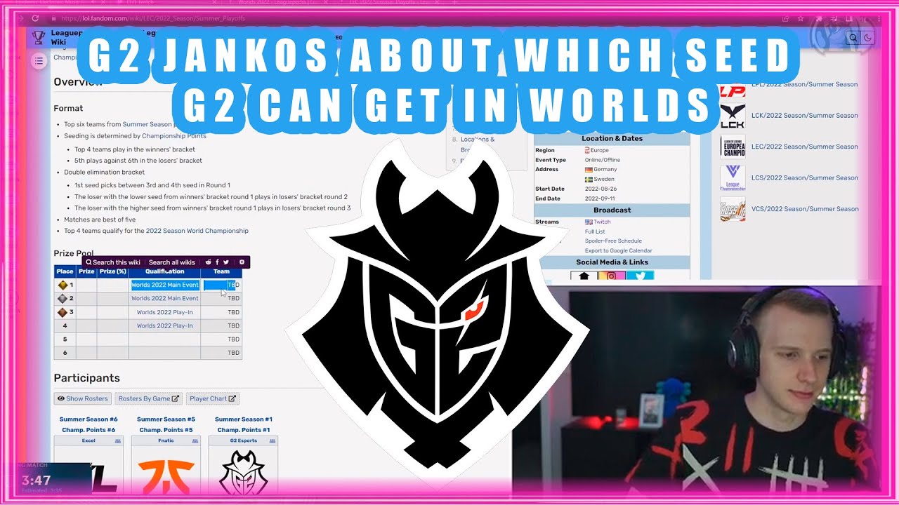 G2 Jankos About Which Seed G2 Can Get In Worlds - YouTube