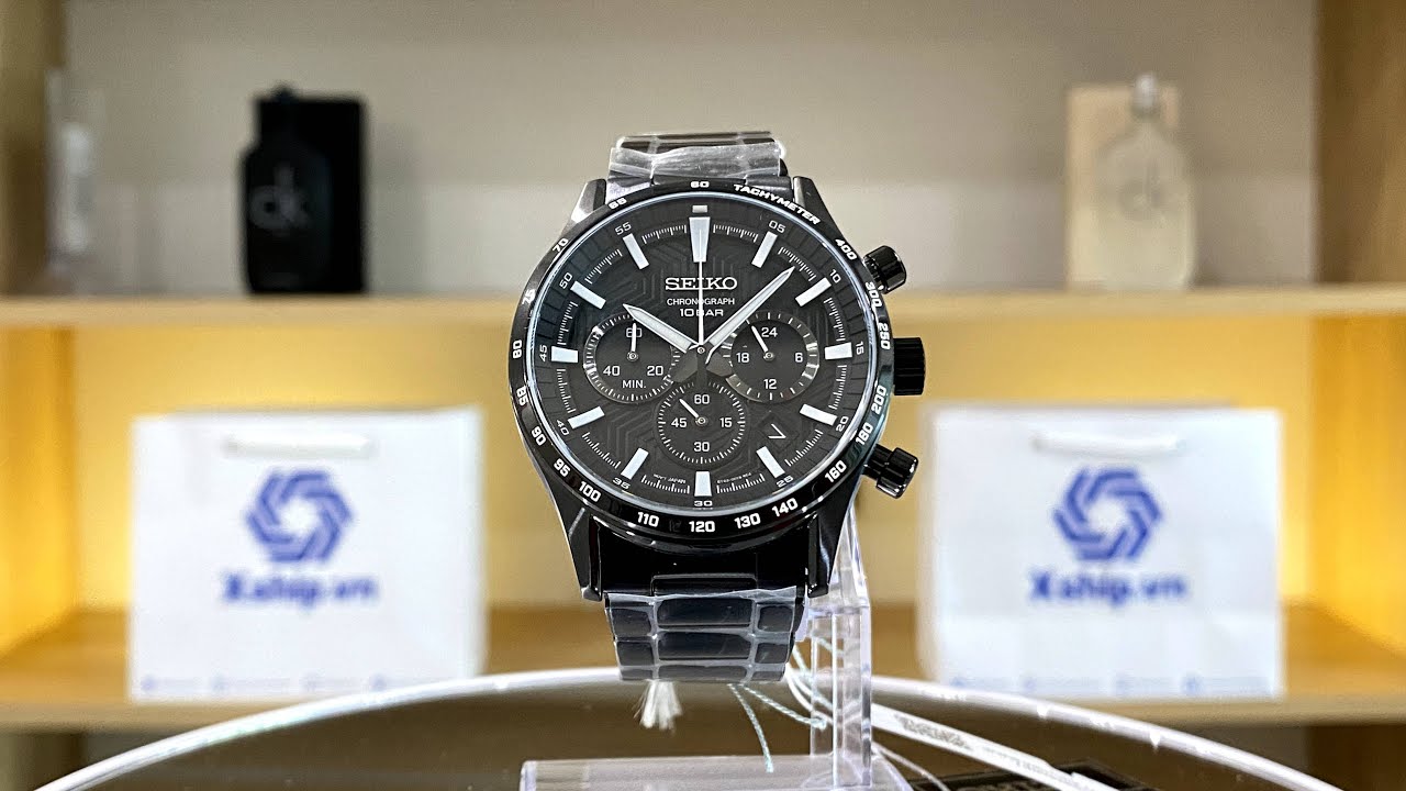Xship.vn: Highlights | Seiko Chronograph Quartz Black Dial Men Watch ...