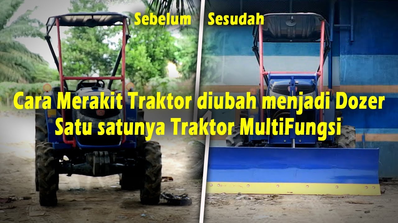 Pemasangan Implement Front Dozer Iseki NT 548 - YouTube
