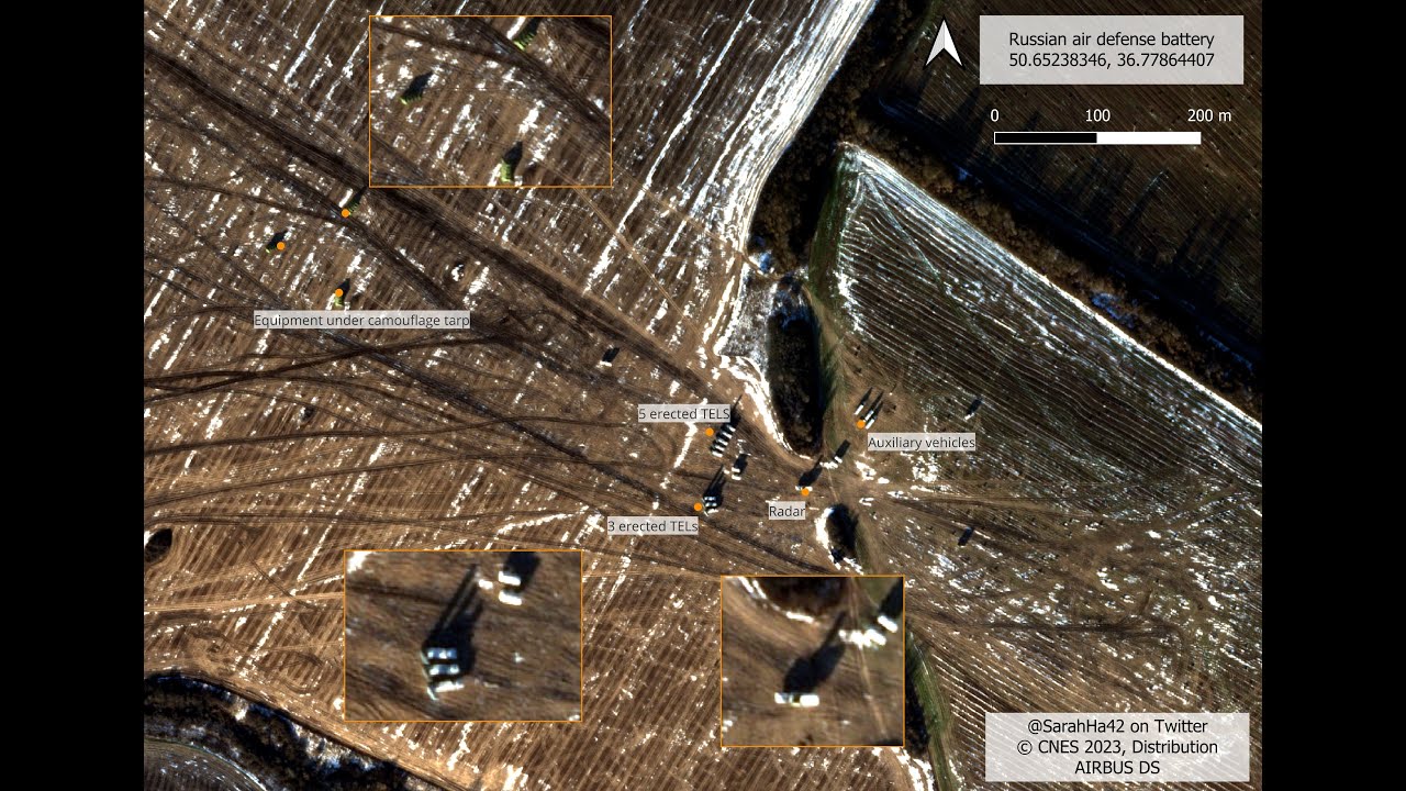 Satellite Imagery of SAM Launch Positions Near Belgorod - YouTube