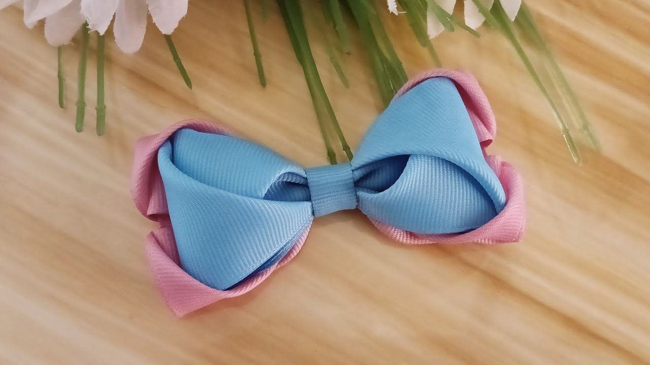 IDEAS CUTE BOW OUT OF RIBBON TUTORIAL 🎀 DIY RIBBON BOW 🎀 RIBBON CRAFT ...