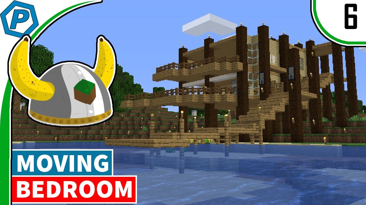 Minecraft | Moving Bedroom into the house | Banana Viking | S2:6 | A ...