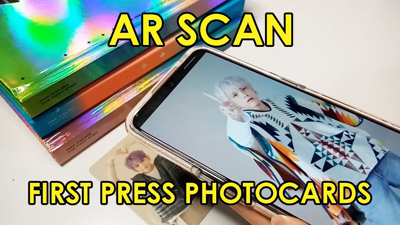 TREASURE THE FIRST STEP ALBUM AR SCAN FIRST PRESS PHOTOCARDS - YouTube