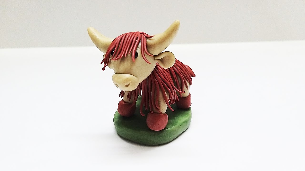 How to make Bull of modelling clay - YouTube