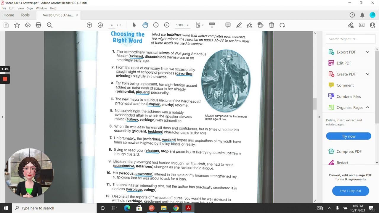 Vocab Level G Unit 3 Answers - YouTube