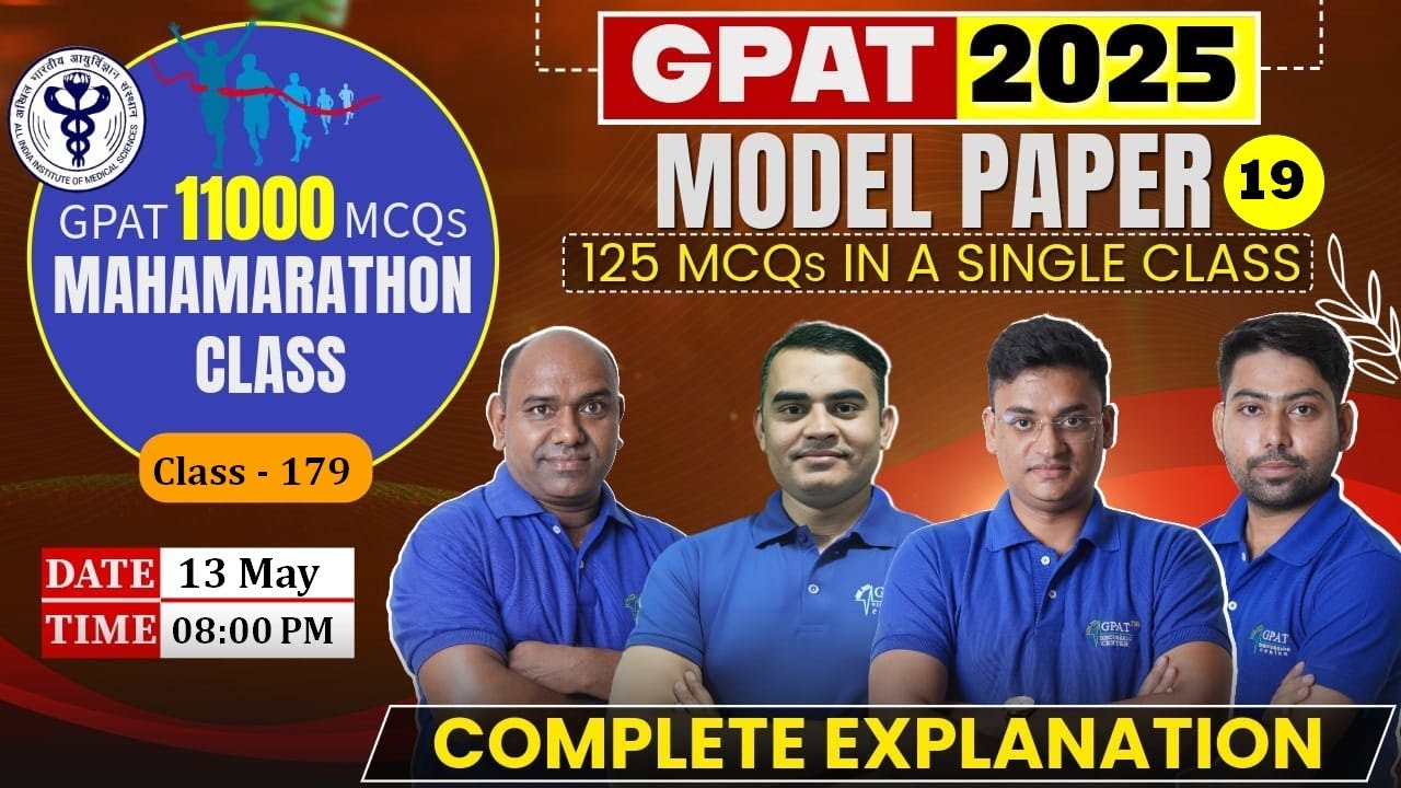 CLASS-179 | MODEL PAPER- 19 | MAHAMARATHON COMPLETE EXPLANATION OF 125 ...