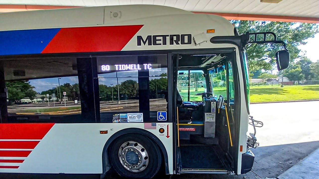 Houston Tx, Houston Metro Buses In Action During Midday And Late Night ...