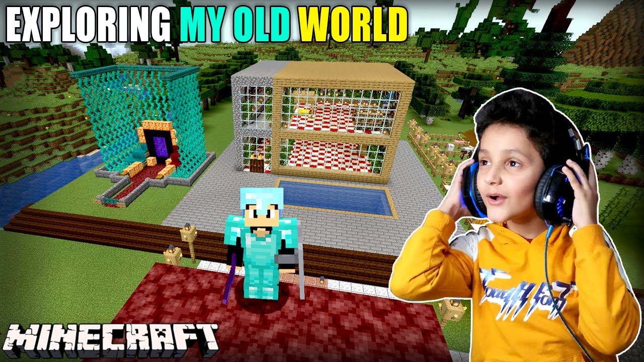 Exploring My Old Minecraft World 😍😍 - YouTube