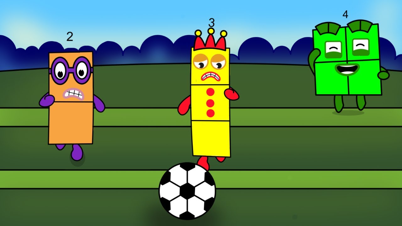 fake ball becomes a fight between numberblocks 2 and numberblock 3 ...