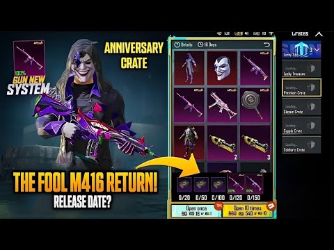 The Fool M416 Crate Is Here - PUBG MOBILE New Anniversary Crate Release ...