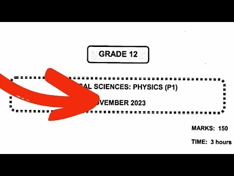 FULL MEMO GRADE 12 PHYSICS NOVEMBER 2023 - YouTube