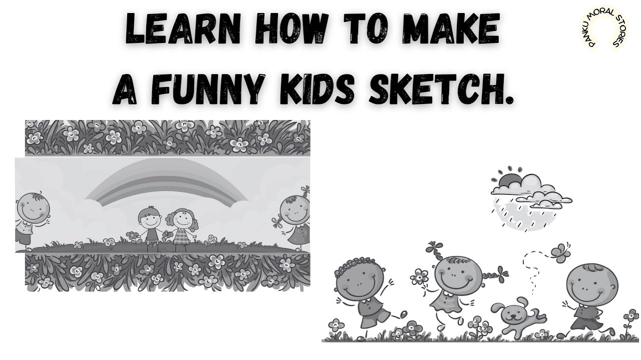 Kids funny sketch drawn for Kids & Toddlers |Basic drawings challenge ...
