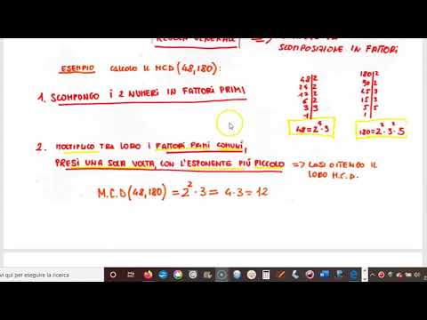Massimo Comun Divisore e minimo comune multiplo - YouTube