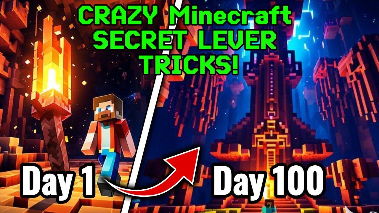 CRAZY Minecraft SECRET LEVER TRICKS! (You HAVE to see this!) 🤯 ...