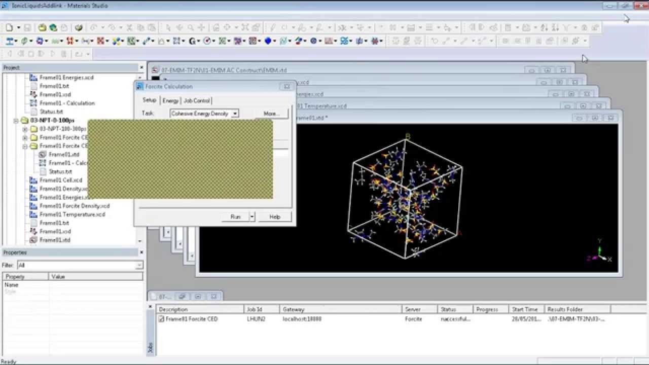 Mecánica y dinámica molecular usando Forcite en Materials Studio - YouTube
